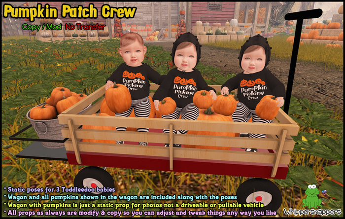 Second Life Marketplace - ! Whippersnappers ! - Pumpkin patch crew