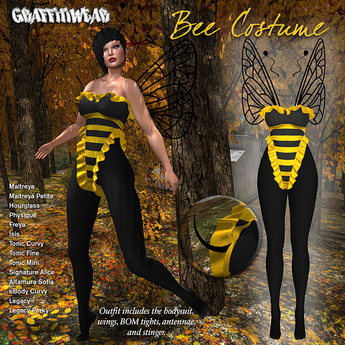 Second Life Marketplace - Graffitiwear Bee Costume DEMO