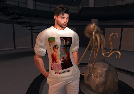 Second Life Marketplace - AG - I LOVE METAVERSE WHITE SHIRT