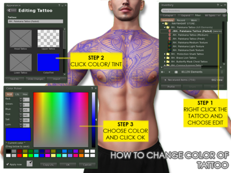 Second Life Marketplace - .:CQ:. Kibayen Tattoo