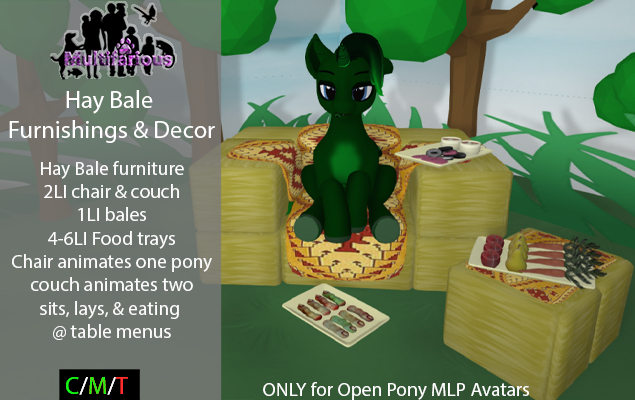 Second Life Marketplace - *M* OP MLP Hay Bale furnishings & Decor
