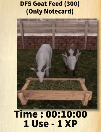 Second Life Marketplace - DFS Goat Feed (300) (Only Recipes Notecard)