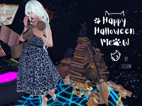 Second Life Marketplace - Lilium - Black Cats Dress Maitreya