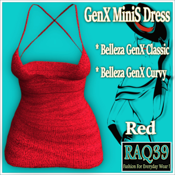 Second Life Marketplace - [R39] GEN X MiniS Dress-Red