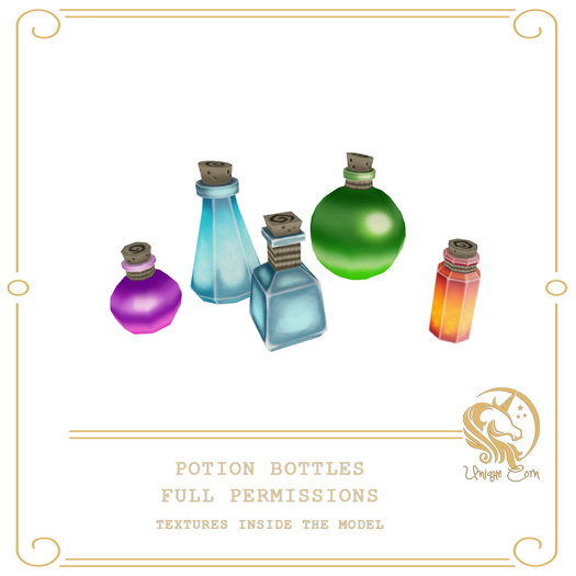 Second Life Marketplace - Full Perm Potion Bottles x5