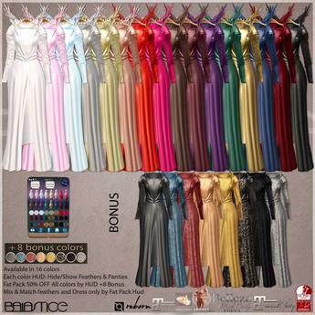Second Life Marketplace - Baiastice_Nimue Dress-All colors+8 Bonus