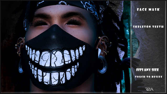 Second Life Marketplace - R2A-FACE MASK SKELETON TEETH