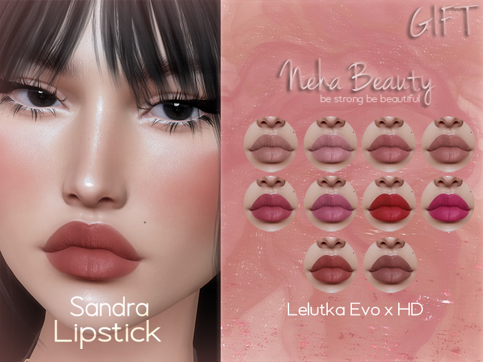 Second Life Marketplace - Neha Beauty - sandra lipstick lelutka evo x ...