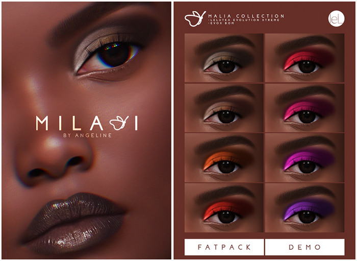 Second Life Marketplace - MILANI Cosmetics "Malia" Eyeshadow (FATPACK)