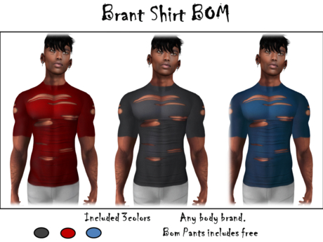 Second Life Marketplace - Brant Shirt Bom (Wear me ,Clic Unpack)