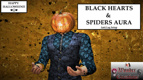 Second Life Marketplace - Spider and black heart Aura - WONDER CREATIONS!!!