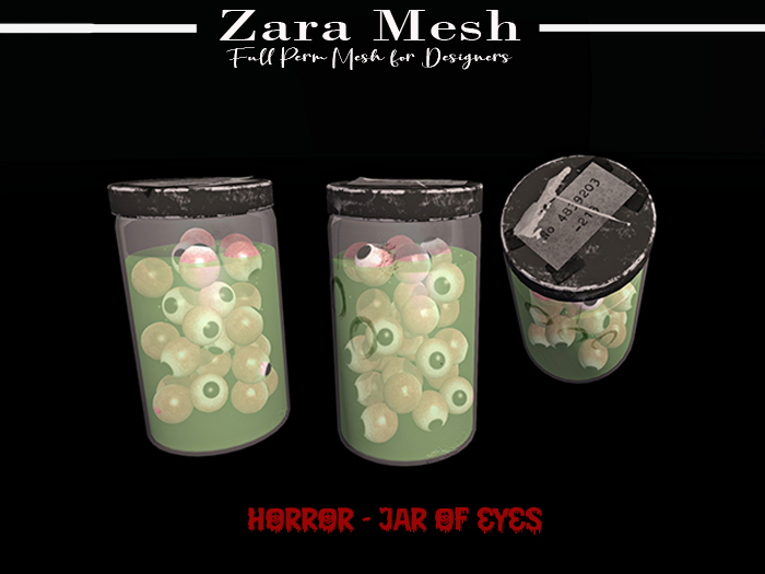 Second Life Marketplace - ZM - Horror - Jar of Eyes - FULL PERM MESH