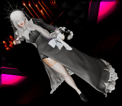 Second Life Marketplace - DAMI . Agnes Look SET WHITE Nun + RARE [maitreya]