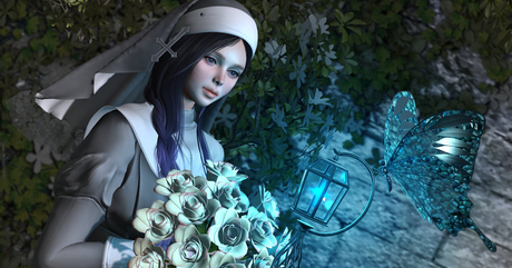 Second Life Marketplace - DAMI . Agnes Look SET WHITE Nun + RARE [maitreya]