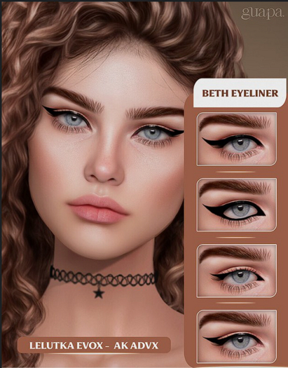 Second Life Marketplace - {Guapa} - Beth Eyeliner (Lel Evox- AK ADVX)