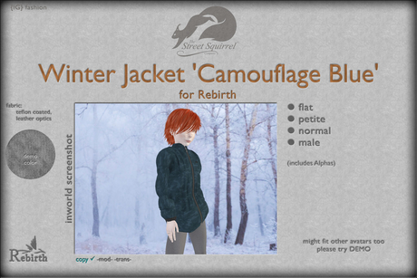 Second Life Marketplace - {IG} fashion - Winterjacket - camouflageblue ...