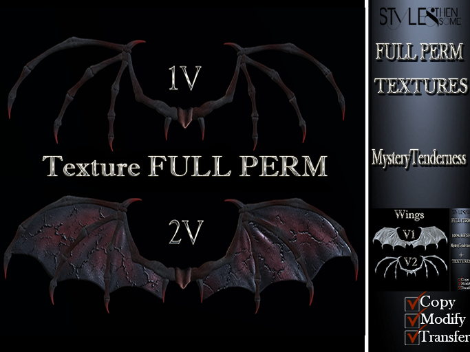Second Life Marketplace - STYLES - Wings Texture FULL PERM