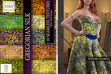 Second Life Marketplace - Gregorian Golden Silk Patterns Kit 10 ...