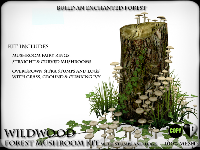 Second Life Marketplace - Wildwood - Forest Mushrooms Kit