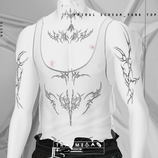 Second Life Marketplace - [Traume] Primal Scream Tank top White