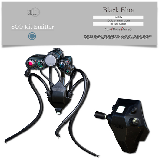 Second Life Marketplace - :::SOLE::: SCO Kit Emitter (Black Blue)