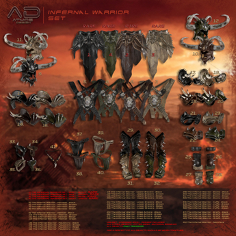 Second Life Marketplace - 23 [AD] - Infernal Waror - LOWER BRACERS - Beige