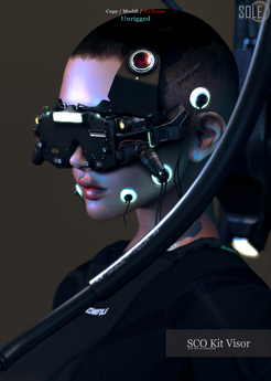 Second Life Marketplace - :::SOLE::: SCO Kit Visor (Red)