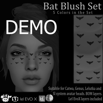Second Life Marketplace - DEMO Bat Blush Set (Moody)