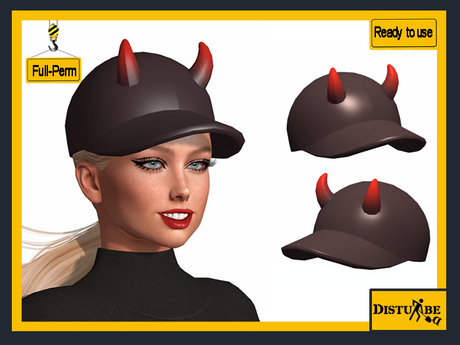 Second Life Marketplace - ::DisturbeD:: Halloween Devil Demon Cap ...