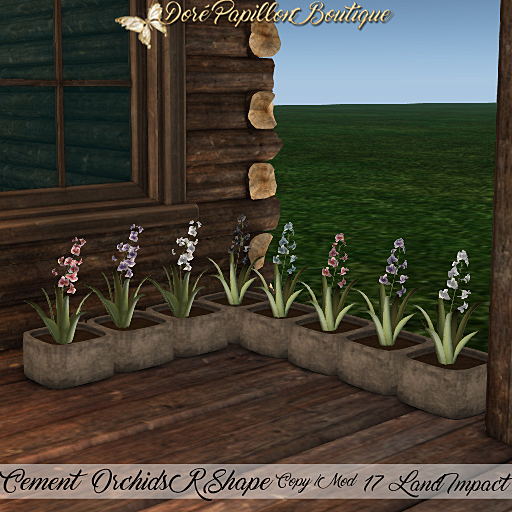Second Life Marketplace - DPB Cement Orchids R Shape - Brown
