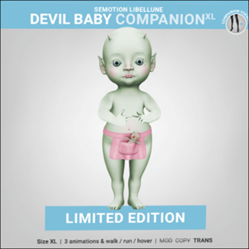 Second Life Marketplace - SEmotion Libellune Devil Baby Companion XL ...