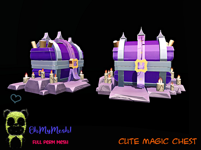 Second Life Marketplace - OhMyMesh! Cute Magic Chest - Full Perm Mesh