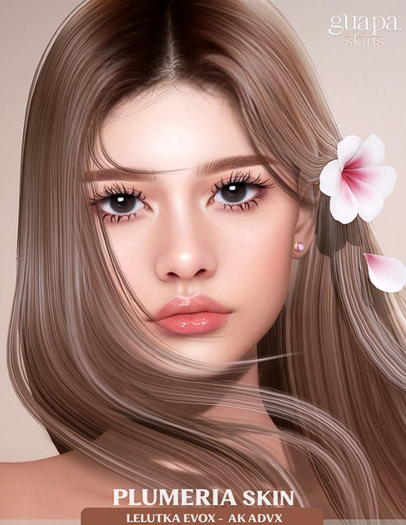 Second Life Marketplace - {guapa} - plumeria skin (LELUTKA EVOX) Rose Kiss