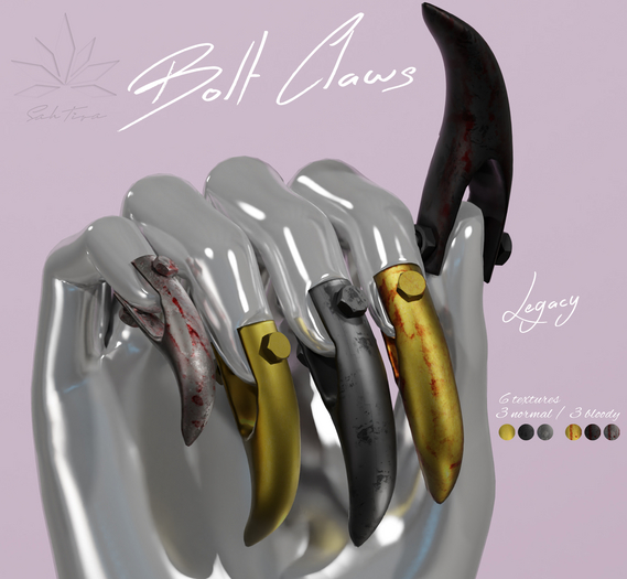 Second Life Marketplace - *[Sah Tiva]* Bolted Claws - LEGACY
