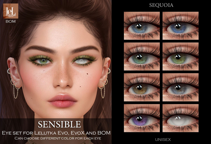 Second Life Marketplace - ::Sequoia:: Sensible eye set for Lelutka Evo ...