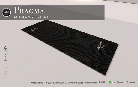 Second Life Marketplace - .:: AM ::. Pragma Yoga Workout & Tai-chi Mat ...