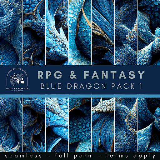 Second Life Marketplace - Made by Porter - RPG Blue Dragon 1