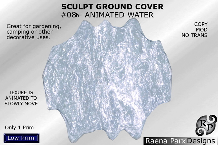 Second Life Marketplace - SCULPT GROUND COVER - #08b - ANIMATED WATER ...