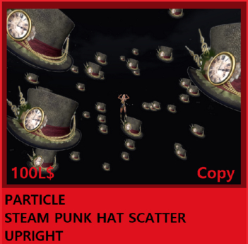 Second Life Marketplace - PARTICLE STEAM PUNK HAT SCATTER UPRIGHT