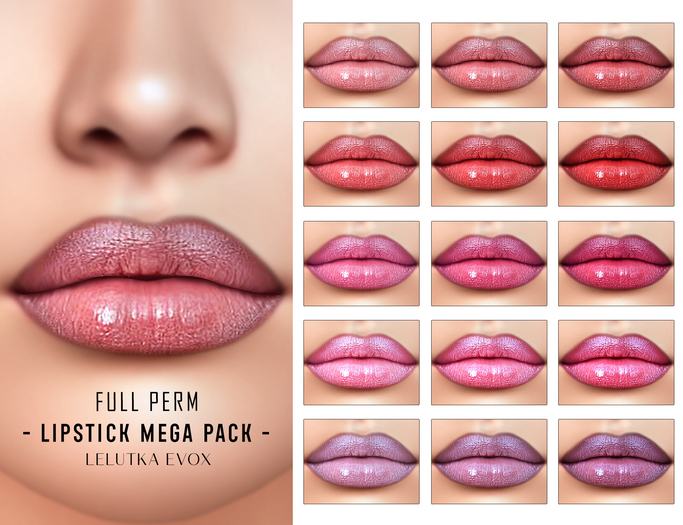 Second Life Marketplace - LELUTKA EVOX FULL PERM LIPS TEXTURES #34