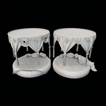 Second Life Marketplace - OPI Round Knotted Canopy Bed - full perm (add)