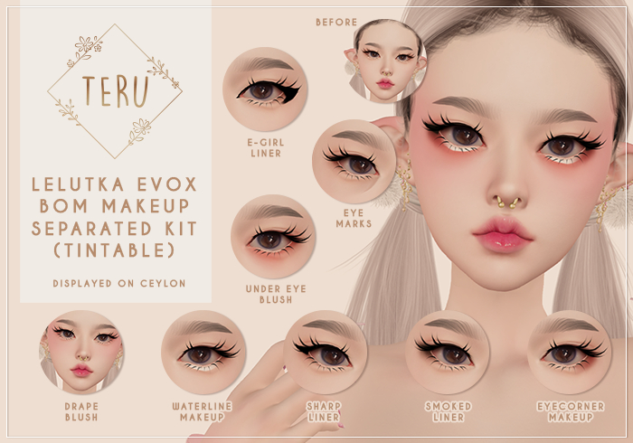 Second Life Marketplace - Teru. Lelutka EvoX BOM Makeup Kit