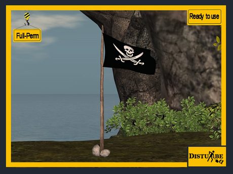 Second Life Marketplace - ::DisturbeD:: Pirate Flag - FULL PERM MESH