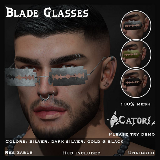 Second Life Marketplace - .catori. blade glasses {unrigged} (add)
