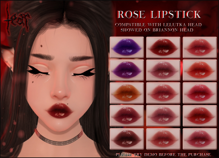 Second Life Marketplace - [TEAR] Rose Lipstick (Evo/Evox)