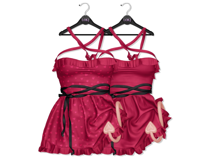 Second Life Marketplace - Loki - Elianna Straps Dress - Wine