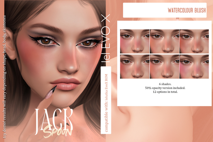 Second Life Marketplace - Jack Spoon. Watercolour Blush [EvoX]
