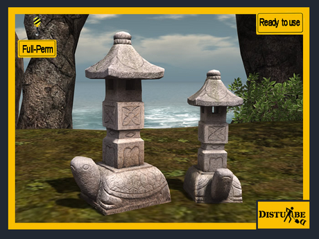Second Life Marketplace - ::DisturbeD:: Asian Turtle Stone Lantern ...