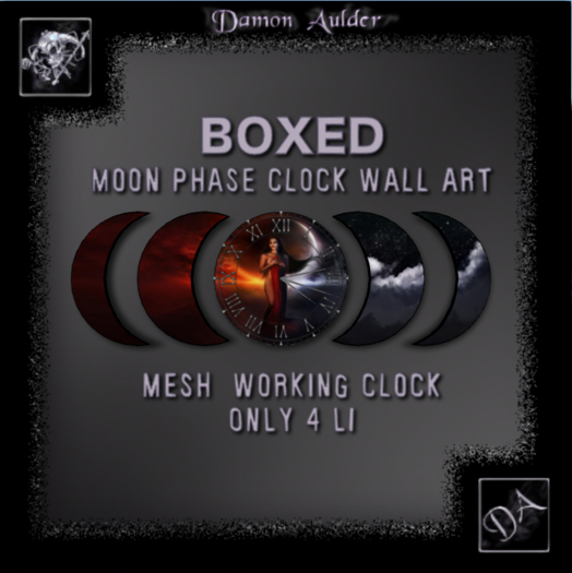 Second Life Marketplace - NuTec: Dawning Blood Moon Moon Phase Wall ...