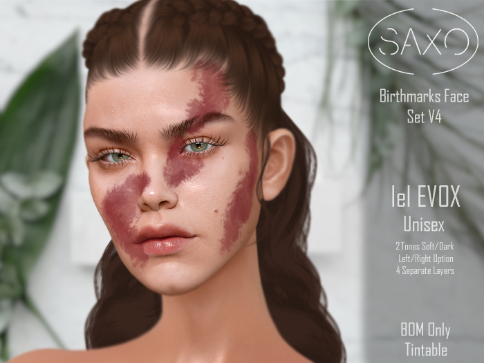 Second Life Marketplace - SAXO - Birthmarks Face Set V4 lel EVOX Unisex ...